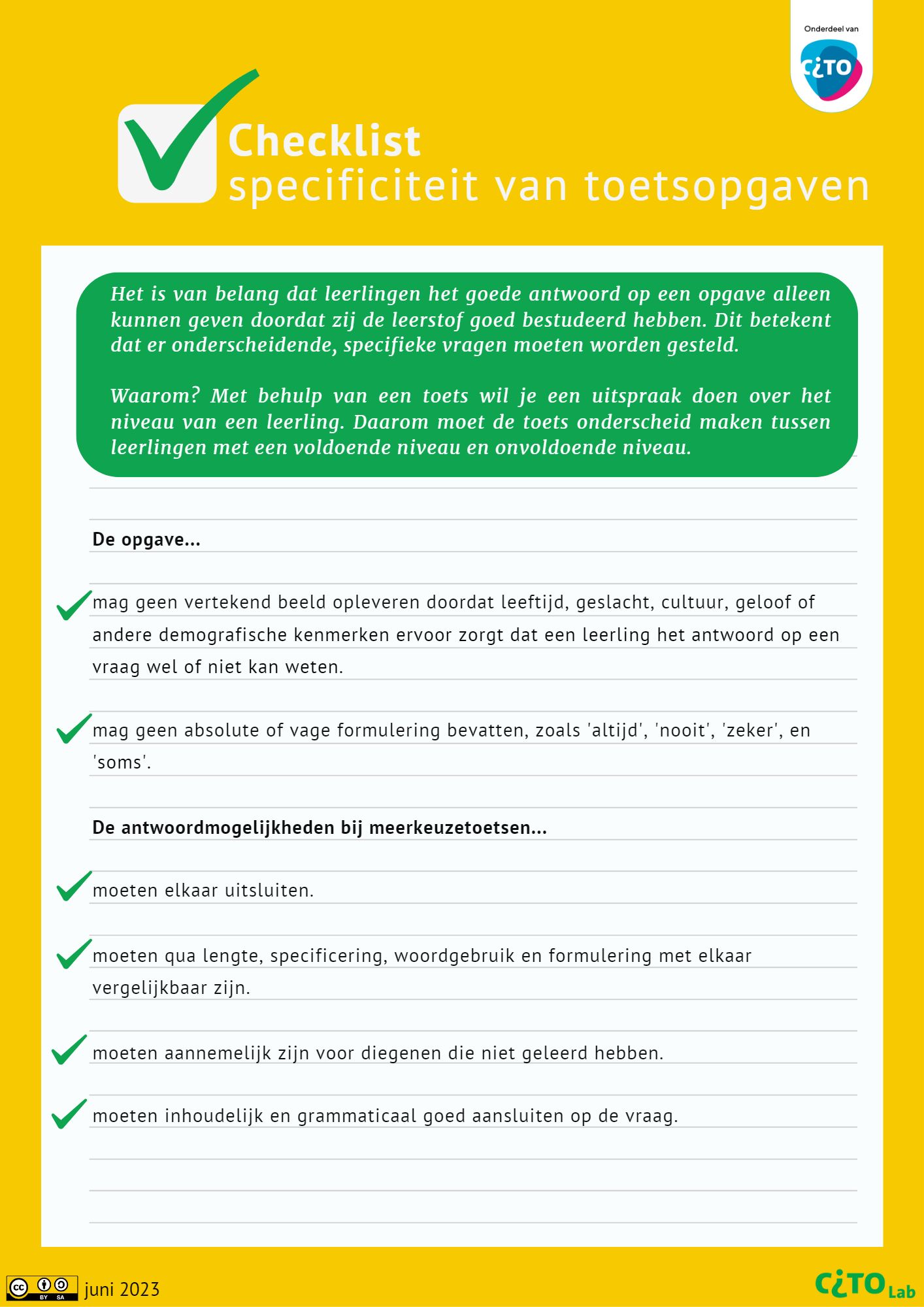 Een toets kiezen of maken | CitoLab